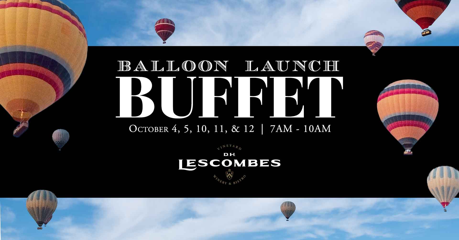 Balloon Launch Buffet | Lescombes Family Vineyards